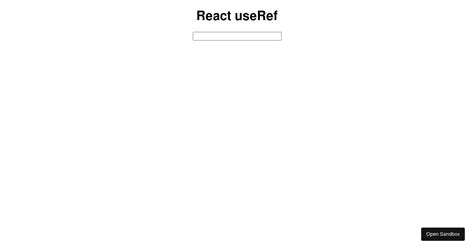 Reat Use Ref Codesandbox