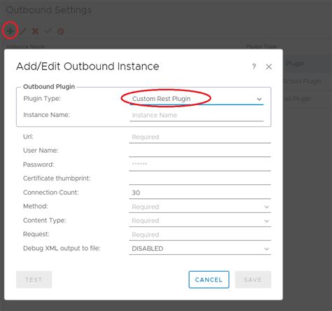 VRops Custom Rest Outbound Plugin VMan