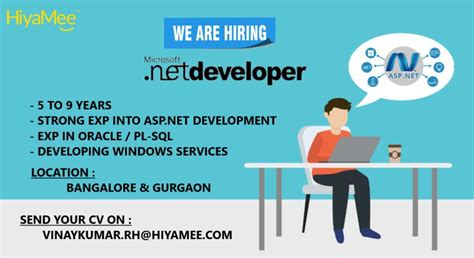 Vinaykumar R H On Linkedin Hiyamee Hiring Opening Dotnetdeveloper Exp Bangalore Gurgaon