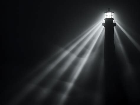 Premium Photo Lighthouse Light Rays With Rotating Light And White