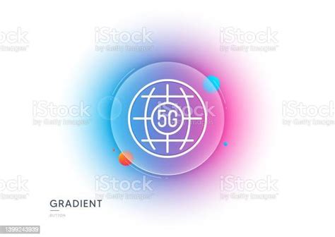 5g 인터넷 회선 아이콘 와이파이 무선 네트워크 서명 그라디언트 흐림 단추입니다 벡터 5g에 대한 스톡 벡터 아트 및 기타 이미지 5g 벡터 표지판 Istock