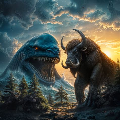 Leviathan And Behemoth Leviathan Vs Behemoth Epic Sea Mon