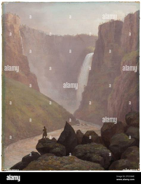 Wilhelm Maximilian Carpelan The Voringsfoss Waterfall Norway Stock