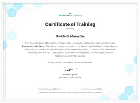 Internshala Python Onlinecourse Certificate Learning Upskilling