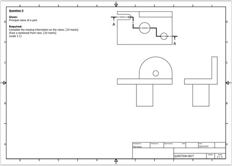 Solved Question 3 ﻿ Givenprincipal Views Of A