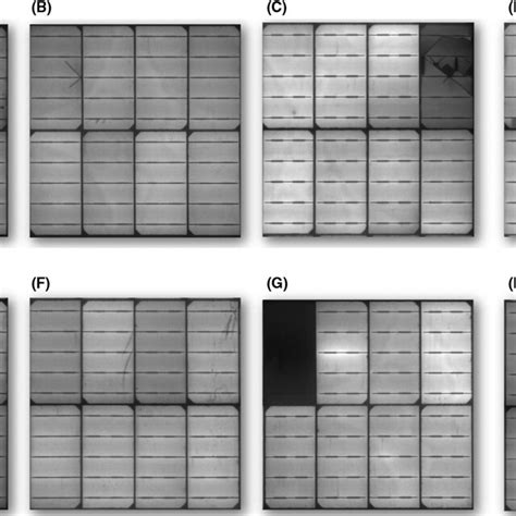Photovoltaic Cell Defects Observed In El Images A Black Area B
