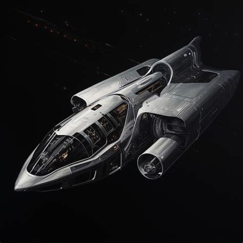 Premium Ai Image Spaceship Background Wallpaper