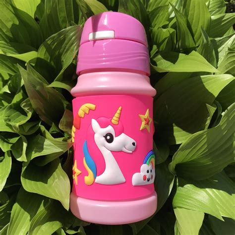 Дитяча пляшка для води з трубочкою Єдиноріг 350 мл Id 1962307911