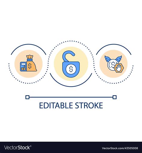 Financial Management Loop Concept Icon Royalty Free Vector