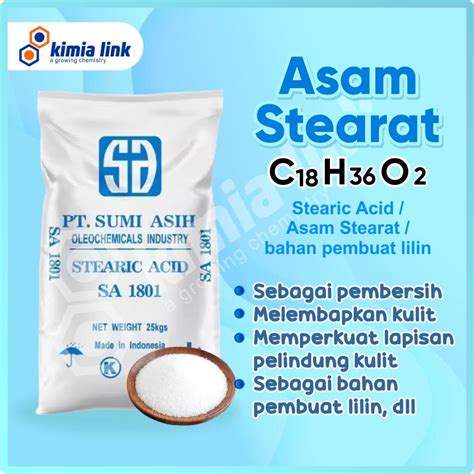 Asam Stearat Stearic Acid Kimia Link