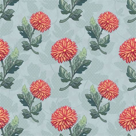 국화와 원활한 흑백 패턴 Stock Vector By ©shumo4ka 10183952