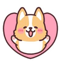 Sticker Maker Corgi Love