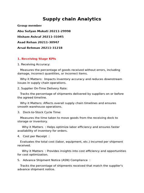 Group 5 Assignment Pdf Inventory Performance Indicator