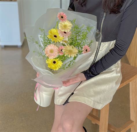 신비의 거베라 꽃다발