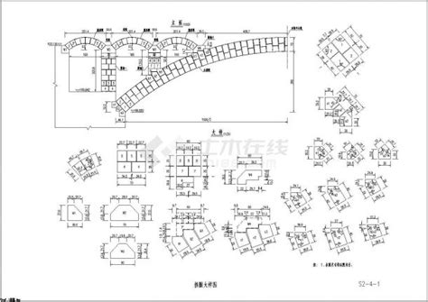 浙江1 16m空腹式石拱桥全套施工图16张 桥梁桥涵设计施工 土木在线