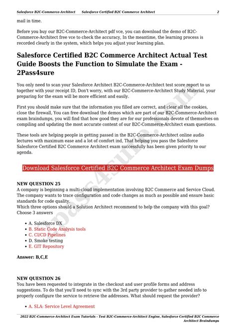 Ppt 2022 B2c Commerce Architect Exam Tutorials Test B2c Commerce Architect Engine