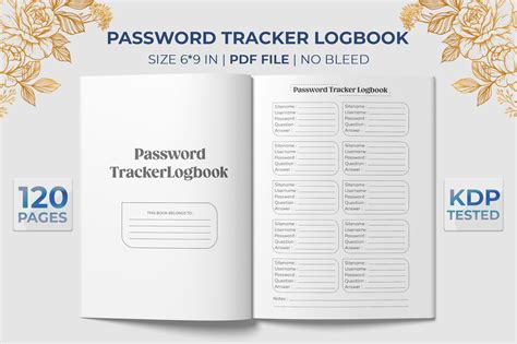 Password Tracker Logbook Graphic By Fatiqulferdushasif1 Creative Fabrica
