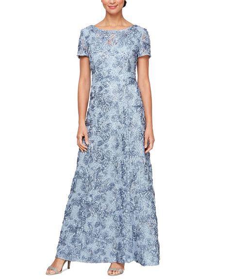 Alex Evenings Rosette A Line Gown Macys