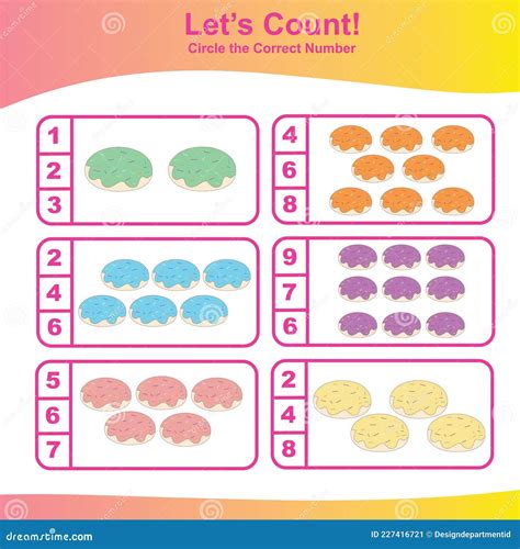 Preschool Counting Activities Printable Worksheet Educational Game