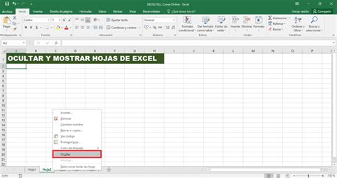 ocultar y mostrar una hoja de excel excelfull