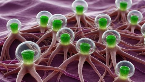A Closeup View Of Cells Showcasing Intricate Biological Structures Premium Ai Generated Image