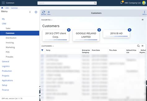 Overview ERP Net Web Client