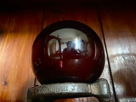 Reserved For Megan Antique Hand Blown Amethyst Glass Witches Ball Source Vintage