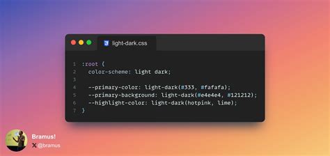 CSS Color Scheme Dependent Colors With Light Dark Bram Us