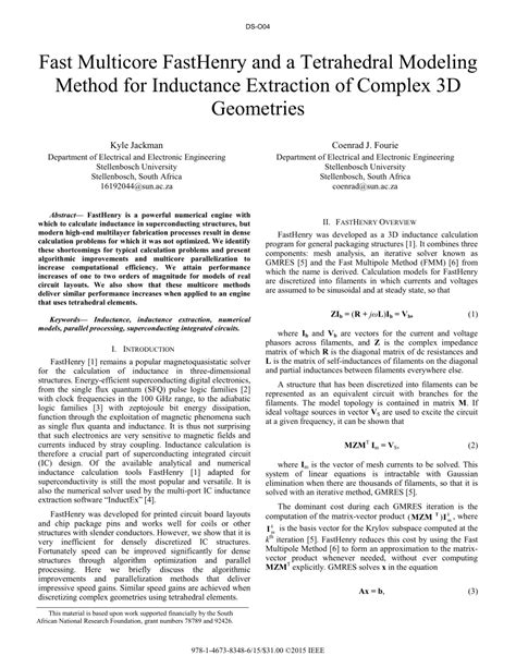 Pdf Fast Multicore Fasthenry And A Tetrahedral Modeling Method For Inductance Extraction Of