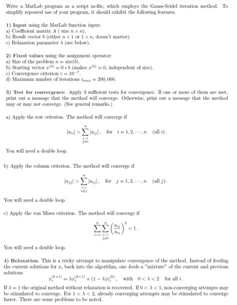 GAUSS SEIDEL METHOD The Gauss Seidel Method Is An Chegg Com