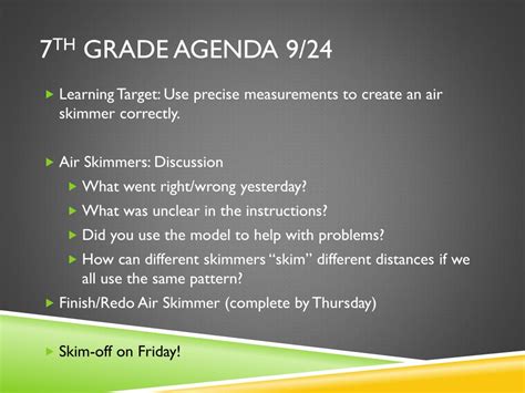 Ppt 7 Th Grade Stem Agenda Powerpoint Presentation Free Download Id 2503002