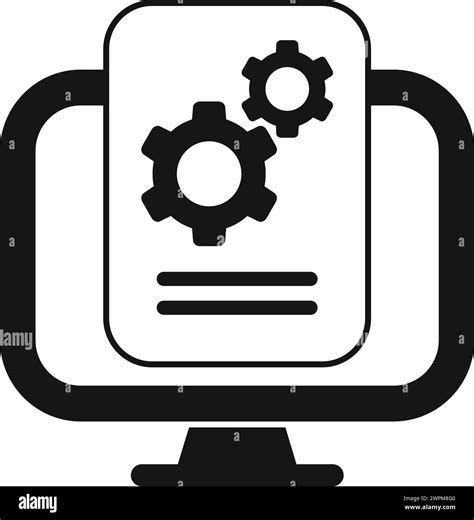 Gear Tech Monitor Overview Icon Simple Vector Sim Battery Data Boost Stock Vector Image And Art