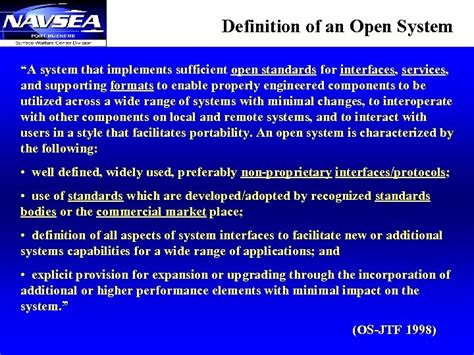 Evolution Of Open System Architectures In Support Of