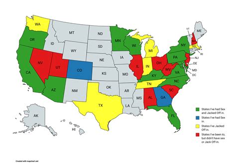 A Map Of States That I Ve Had Sex Or Jacked Off In R Mapporncirclejerk