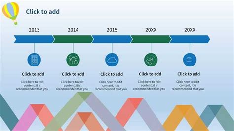 Creating A Line Graph Diagram Featuring Hot Air Balloon Powerpoint Template Free Download