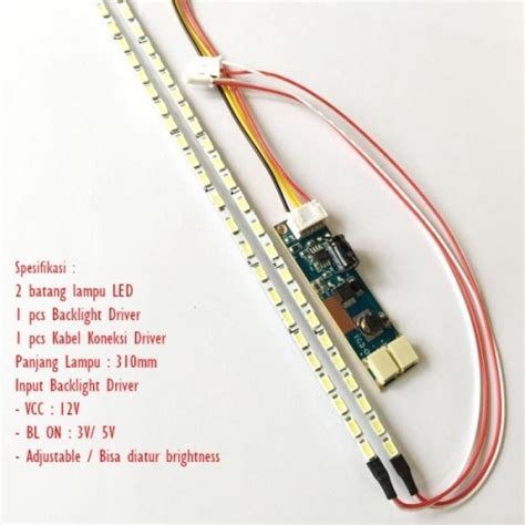 Jual Paket Inverter Lampu Backlight LED 310mm Untuk TV Monitor LCD Laptop 1Lampu Kota