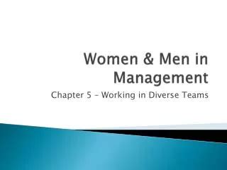 PPT WOMEN IN MANAGEMENT PowerPoint Presentation Free Download ID