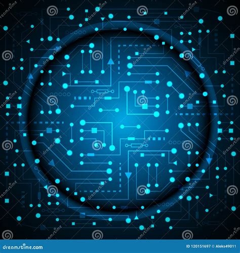 Future Technologies Electrical Circuit Technologies Abstract Background Stock Vector