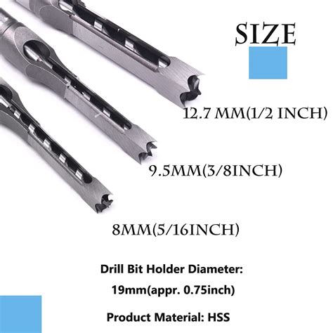 Set 3 Burghie Cu Gauri Patrate Otel 19 Mm Gri Emag Ro