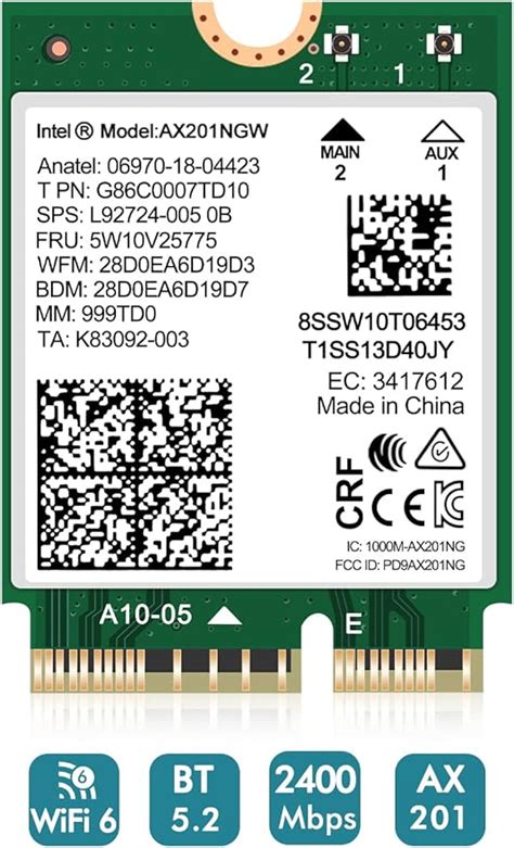 Wifi Wireless Card Intel Ax Ngw M Cnvio Bluetooth Mbps Network Adapter For