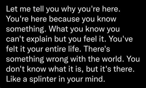 The Splinter In Your Mind R Conspiracy