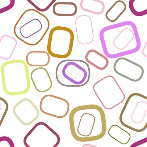 Seamless Abstract Geometric Background With Shape Of Rounded Rectangle Pattern Details Texture