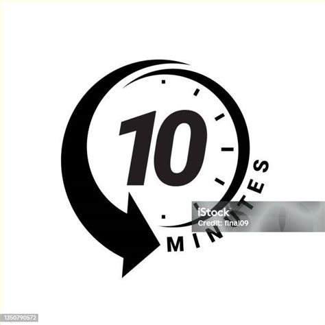 Ikon Timer Menit Tanda Tangan Selama 10 Menit Ilustrasi Stok Unduh Gambar Sekarang Kecepatan