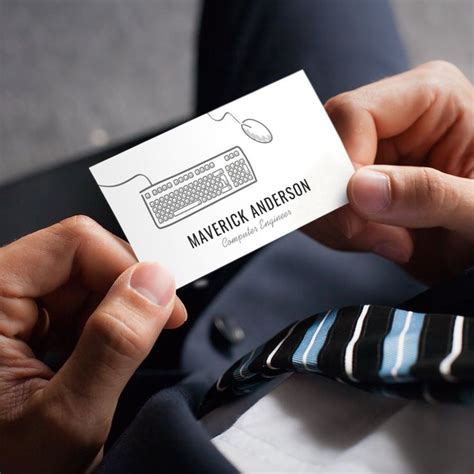 Modern Computer Engineer It Tech Business Card Zazzle In 2024