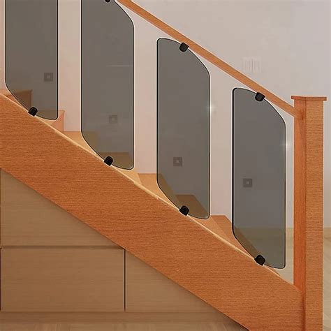 Belofay 6mm X 200mm X 615mm Grey Tinted Toughened Glass Balustrade Panel Stair Glass Panel Rack