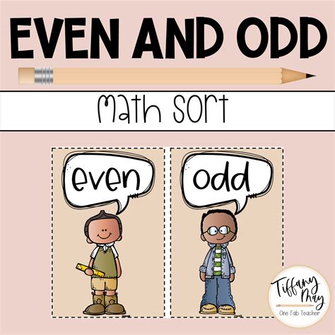 Even And Odd Number Sort Math Sort One Fab Teacher