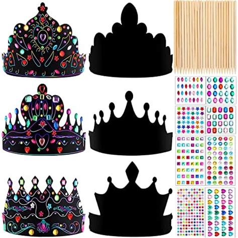 264pcs Diy Party Crown Kit Makes 12 Princess King