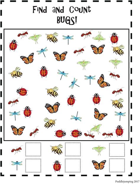 Free Printable Bug Worksheets Worksheets Day