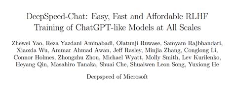 Microsoft Releases Deepspeed Chat For Rlhf Training Of Chatgpt Like Models Synced
