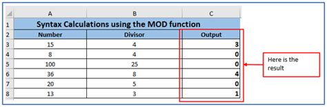How To Use Mod Function In Excel Resource